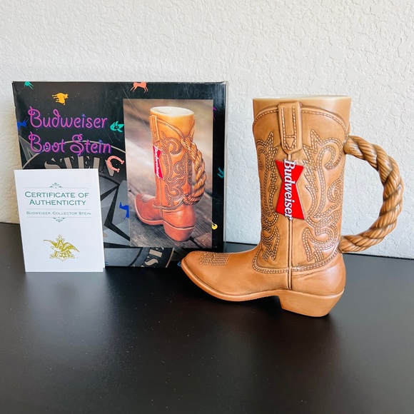 Budweiser | Dining | Vintage 994 Budweiser Cowboy Boot Stein | Poshmark